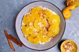 Rice a la malta-rice pudding with oranges - Scandicuisine